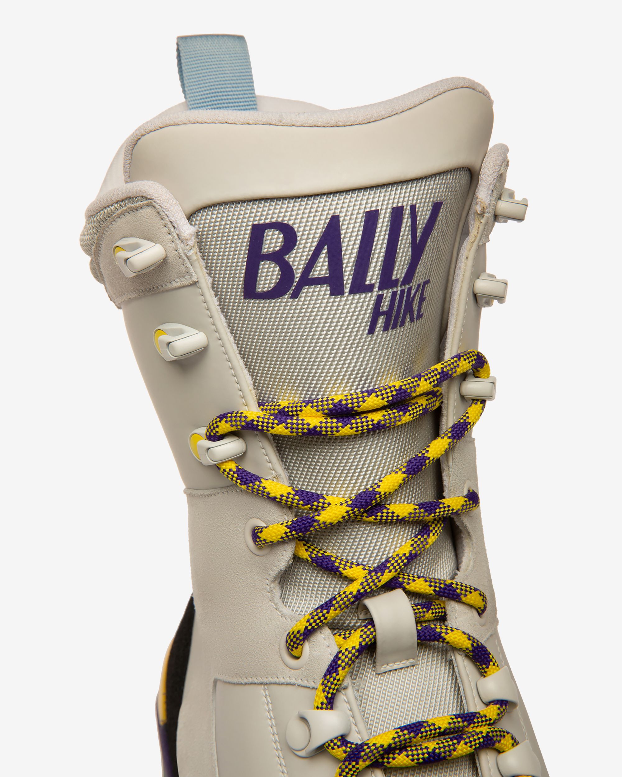 Women's White Bally Hike Boots in White Rubber-Coated Leather | Bally ...