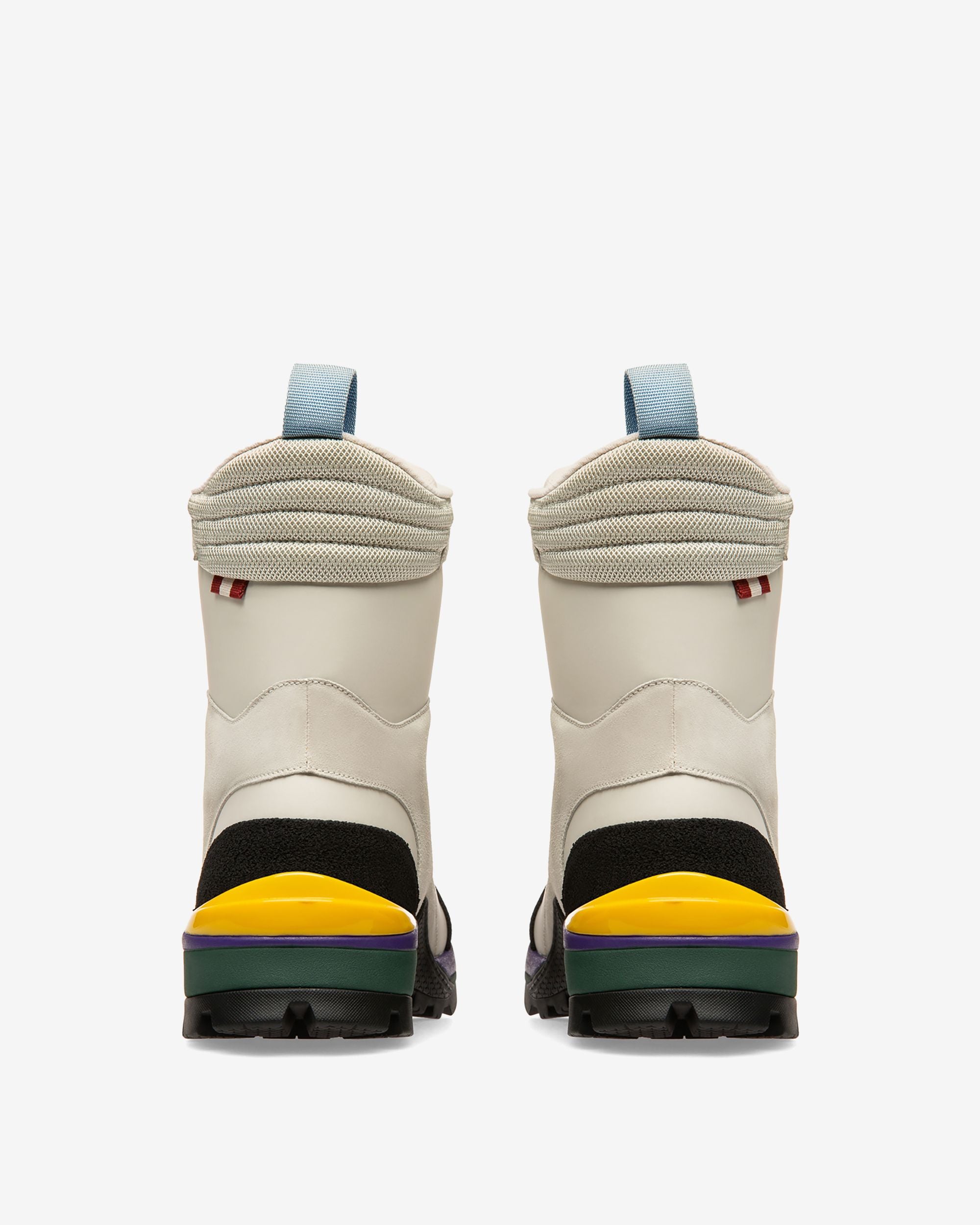 Women's White Bally Hike Boots in White Rubber-Coated Leather | Bally ...