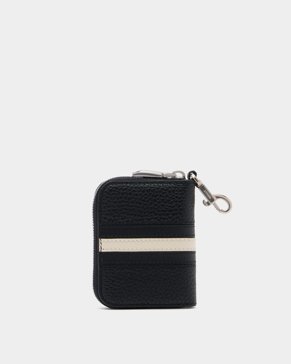 Men's Black Ribbon Key Holder in Black Grained Leather | Bally Global