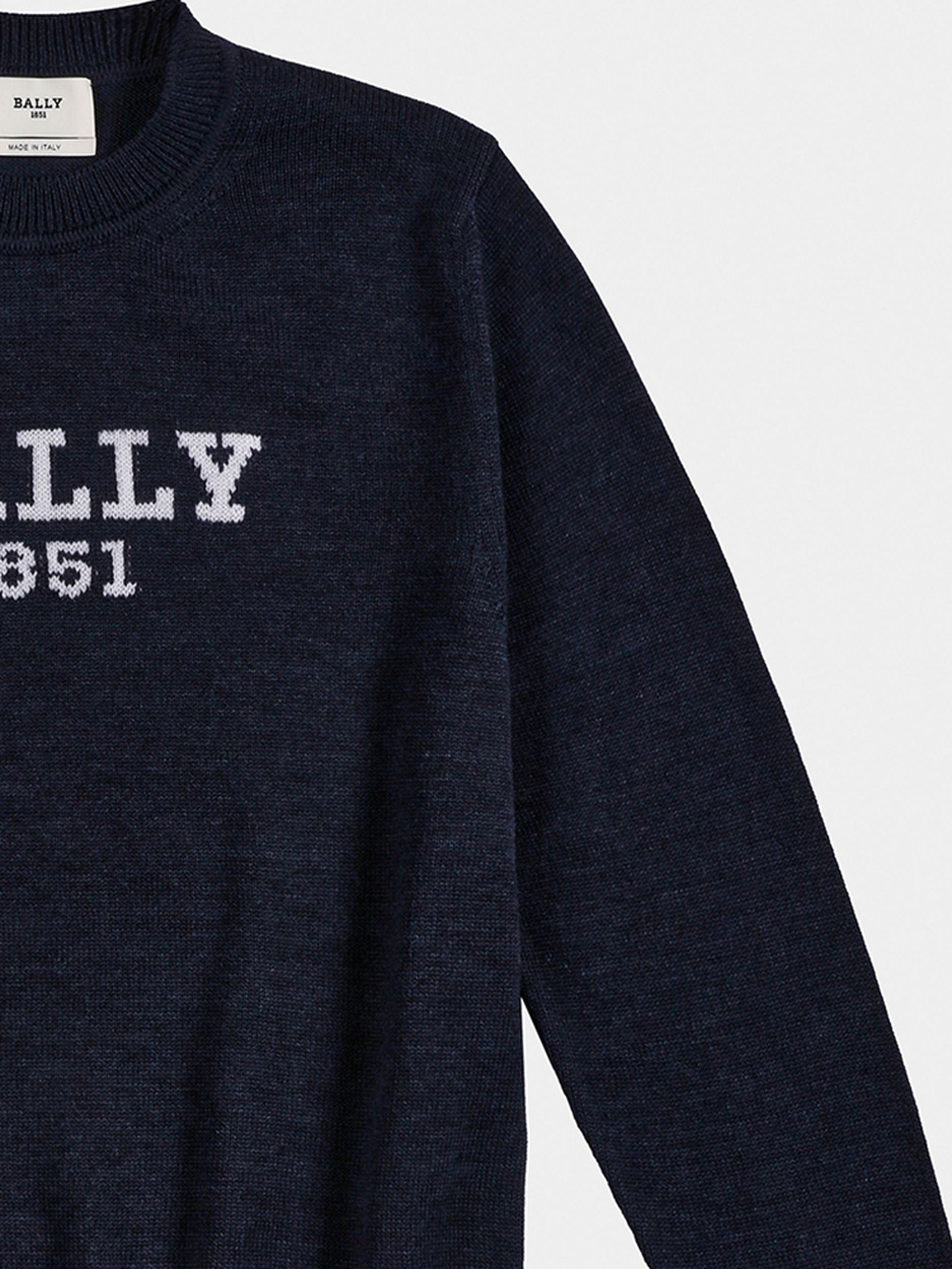 Men's Blue Sweater in Blue Wool | Bally Global