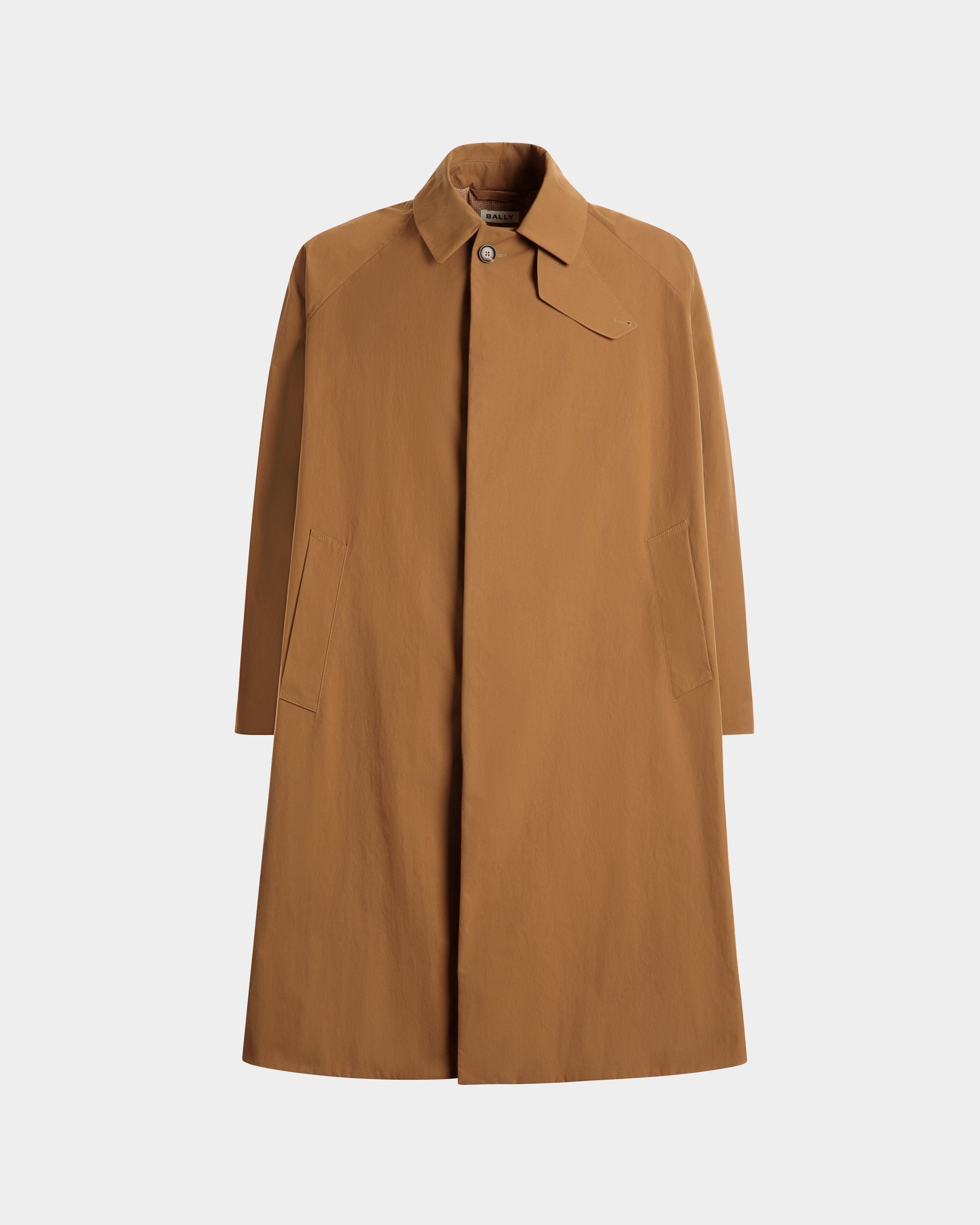 Men's Brown Trench Coat In Brown Nylon | Bally Global