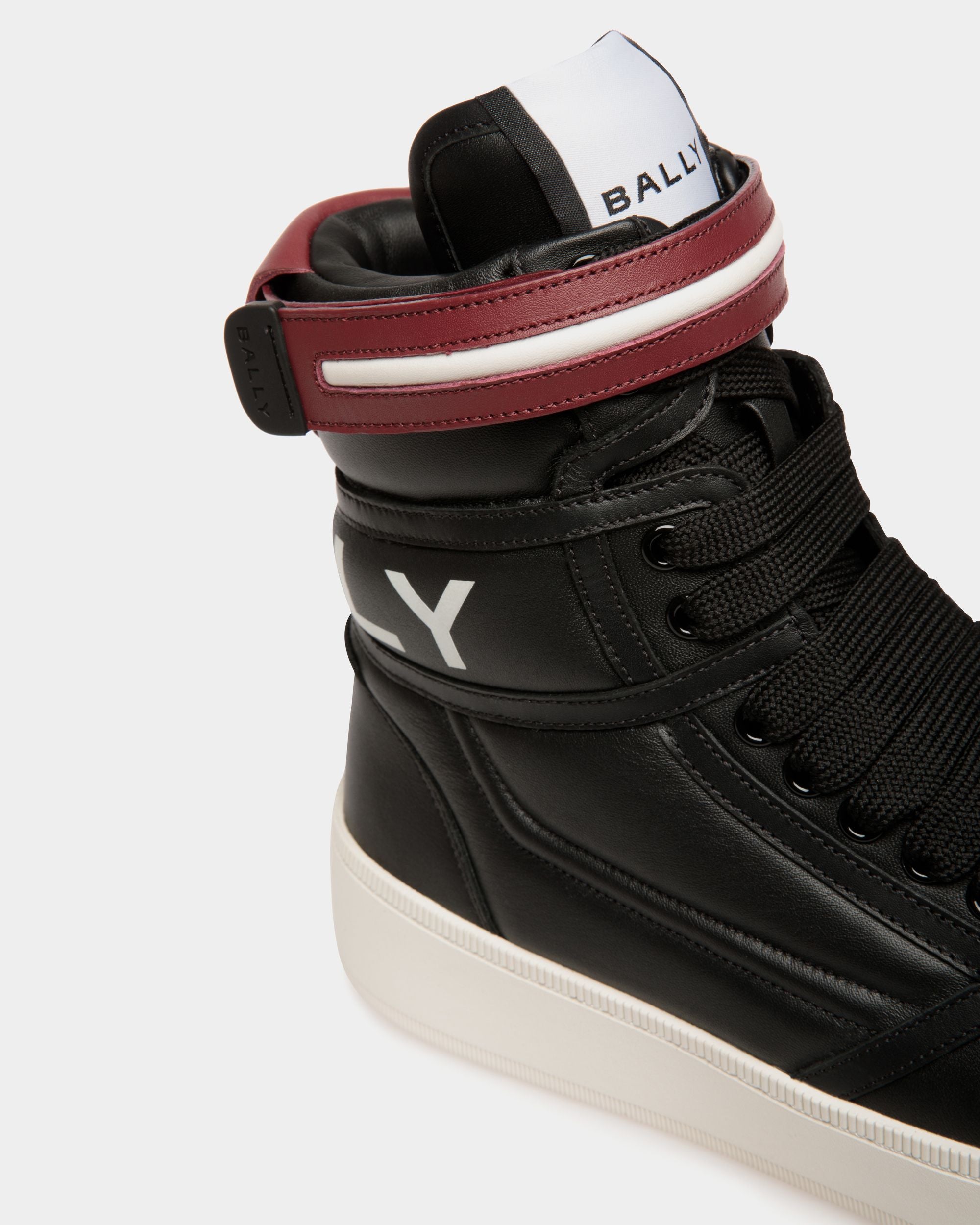 Men's Black Raise Sneaker in Black Leather | Bally Global