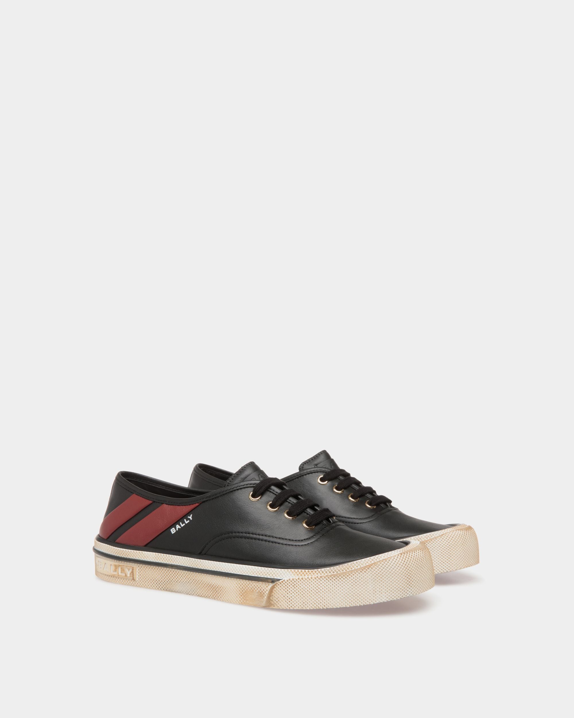 Men's Black Santa Ana Sneaker in Black Leather | Bally Global
