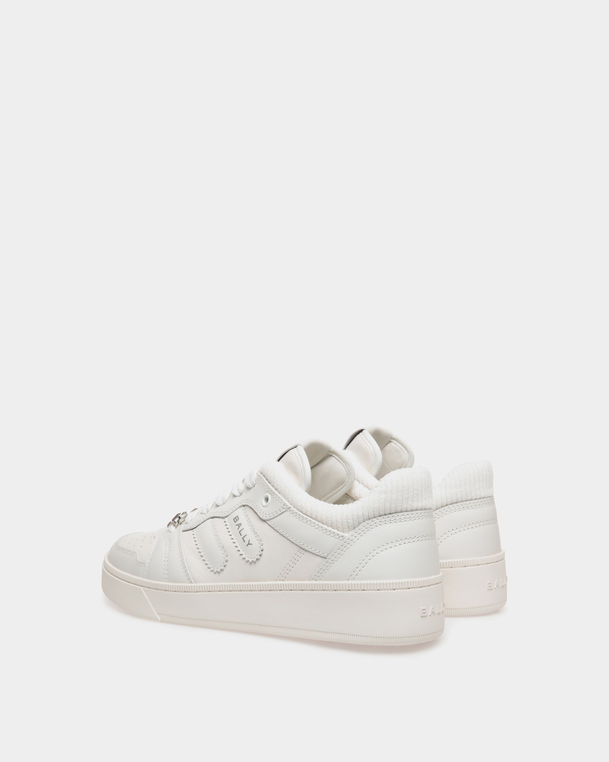 Men's White Raise Sneaker In White Leather | Bally Global