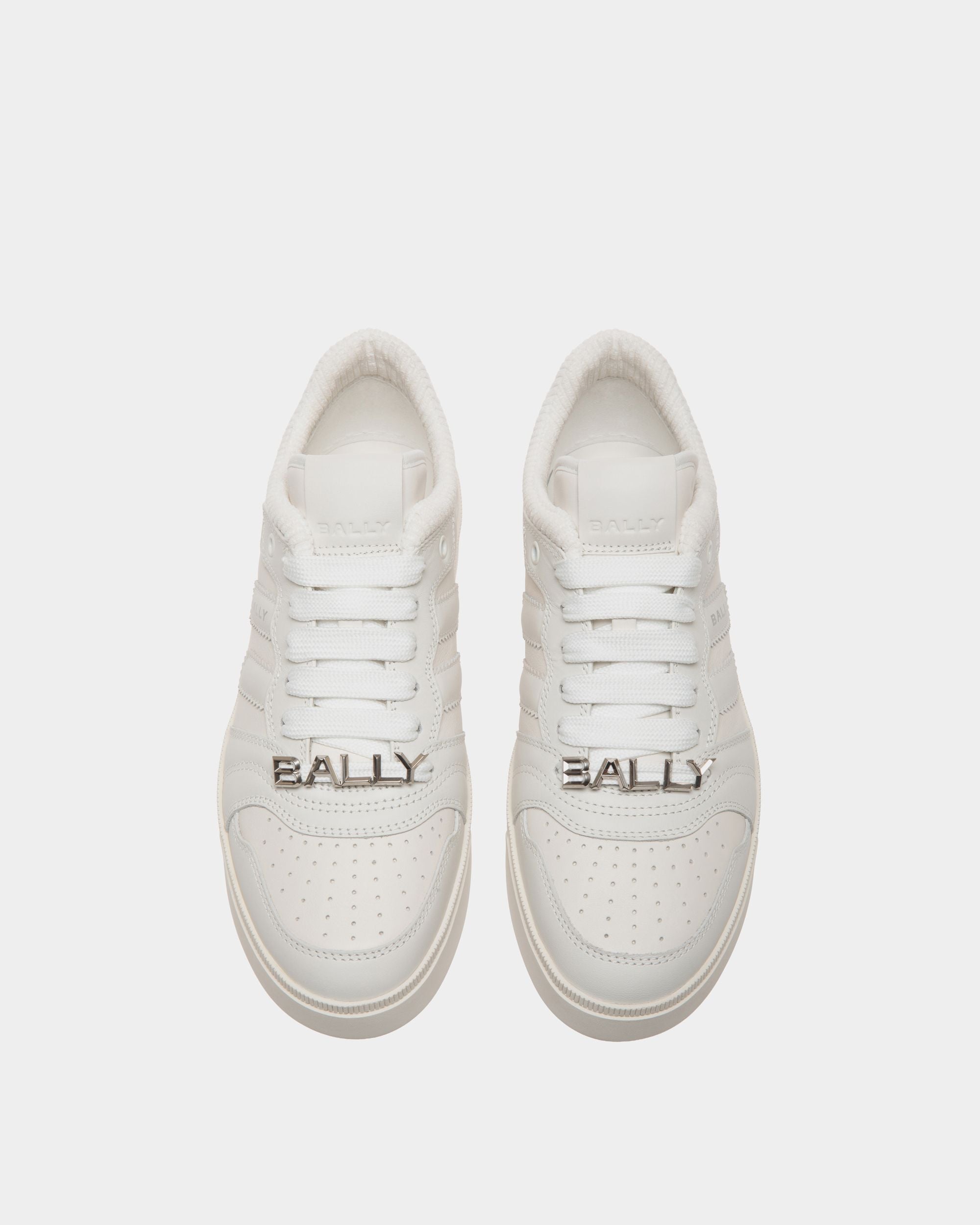 Men's White Raise Sneaker In White Leather | Bally Global