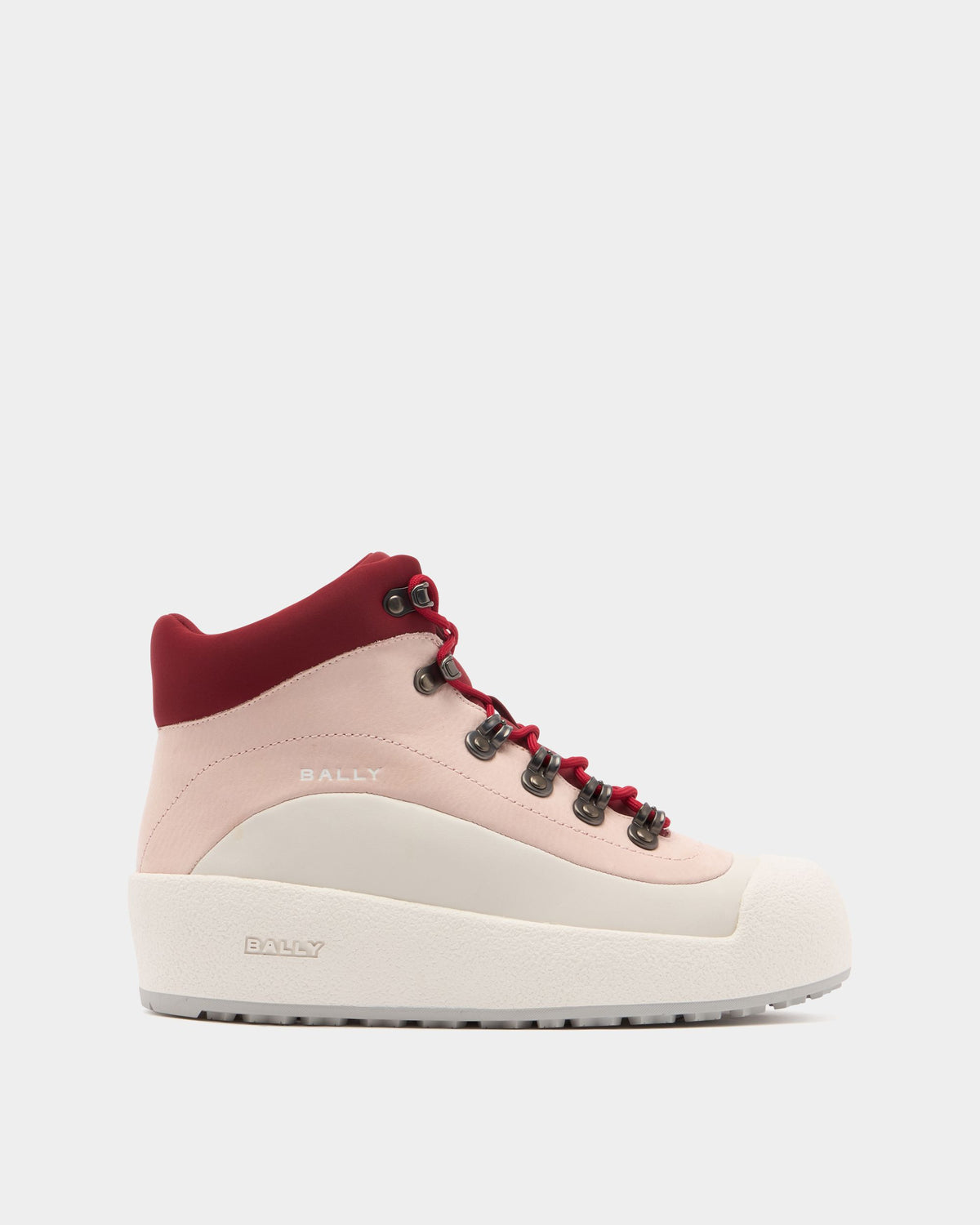 Women's Pink Bally Curling Bootie in Dusty Petal Leather | Bally Global