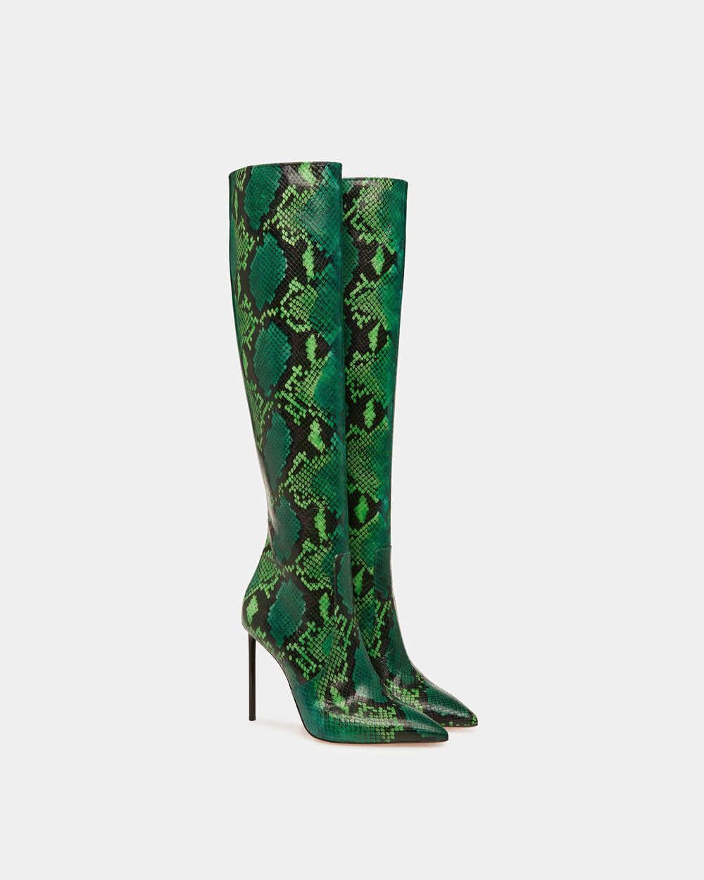 Women's Green Block Boot In Python Print | Bally Global