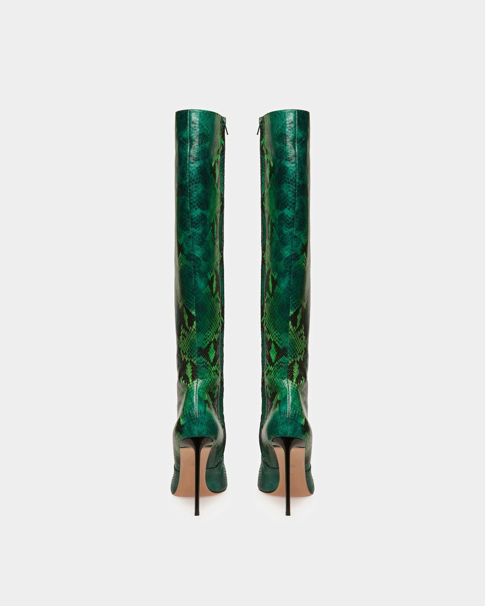 Women's Green Block Boot In Python Print | Bally Global