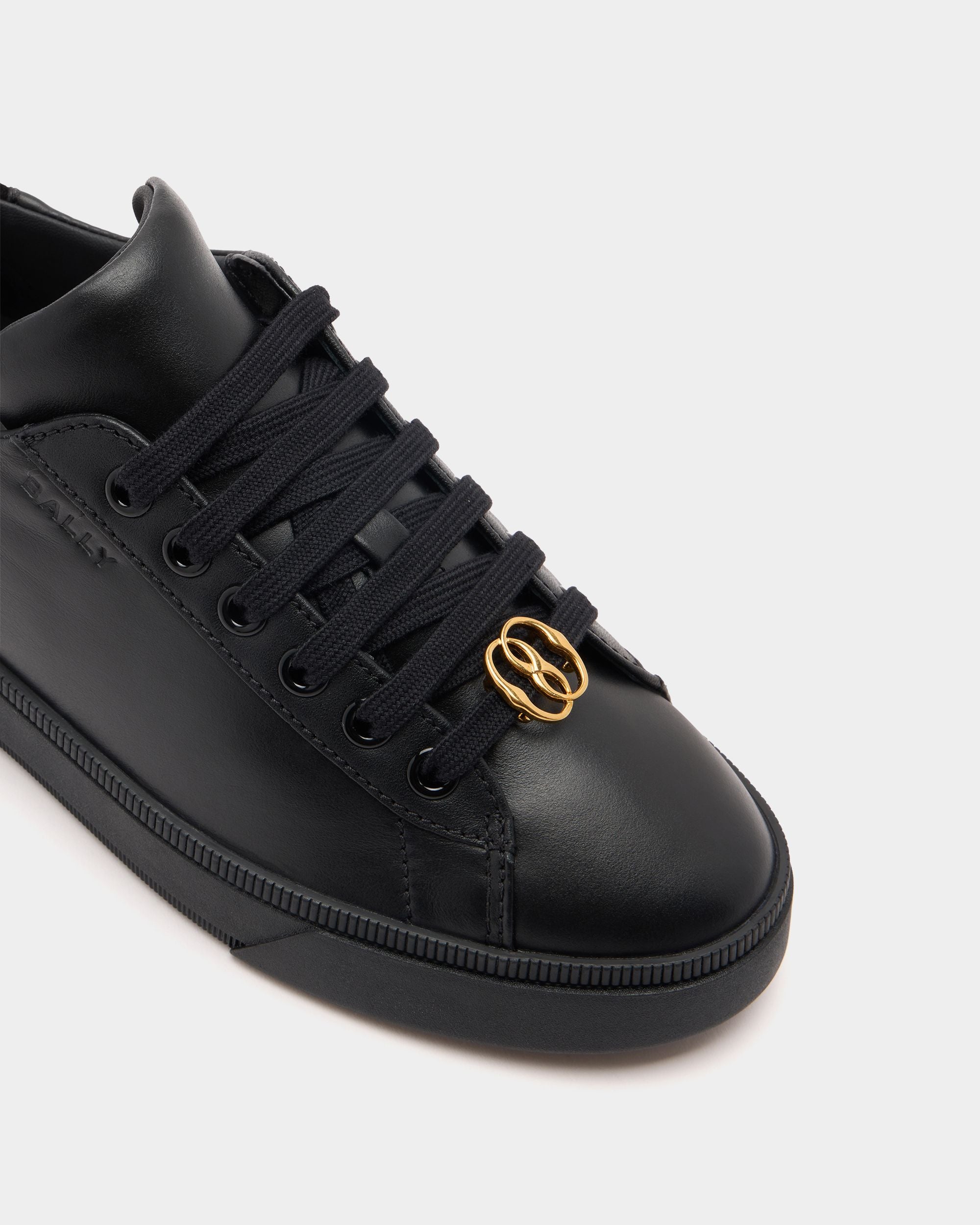 Women's Black Raise Sneaker In Black Leather | Bally Global