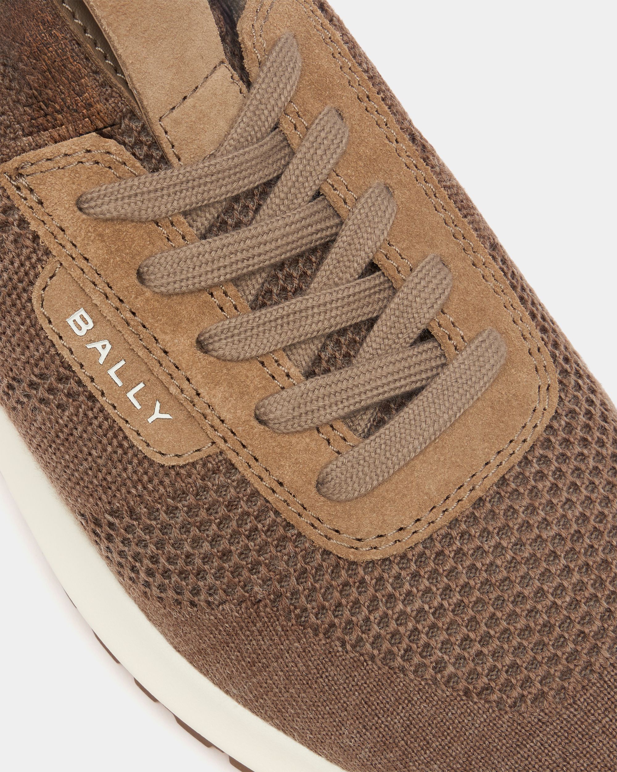 Women's Brown Outline Sneaker in Taupe Leather | Bally Global